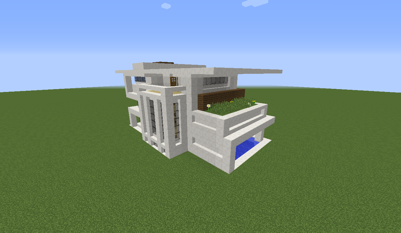 Modern quartz house Minecraft Map