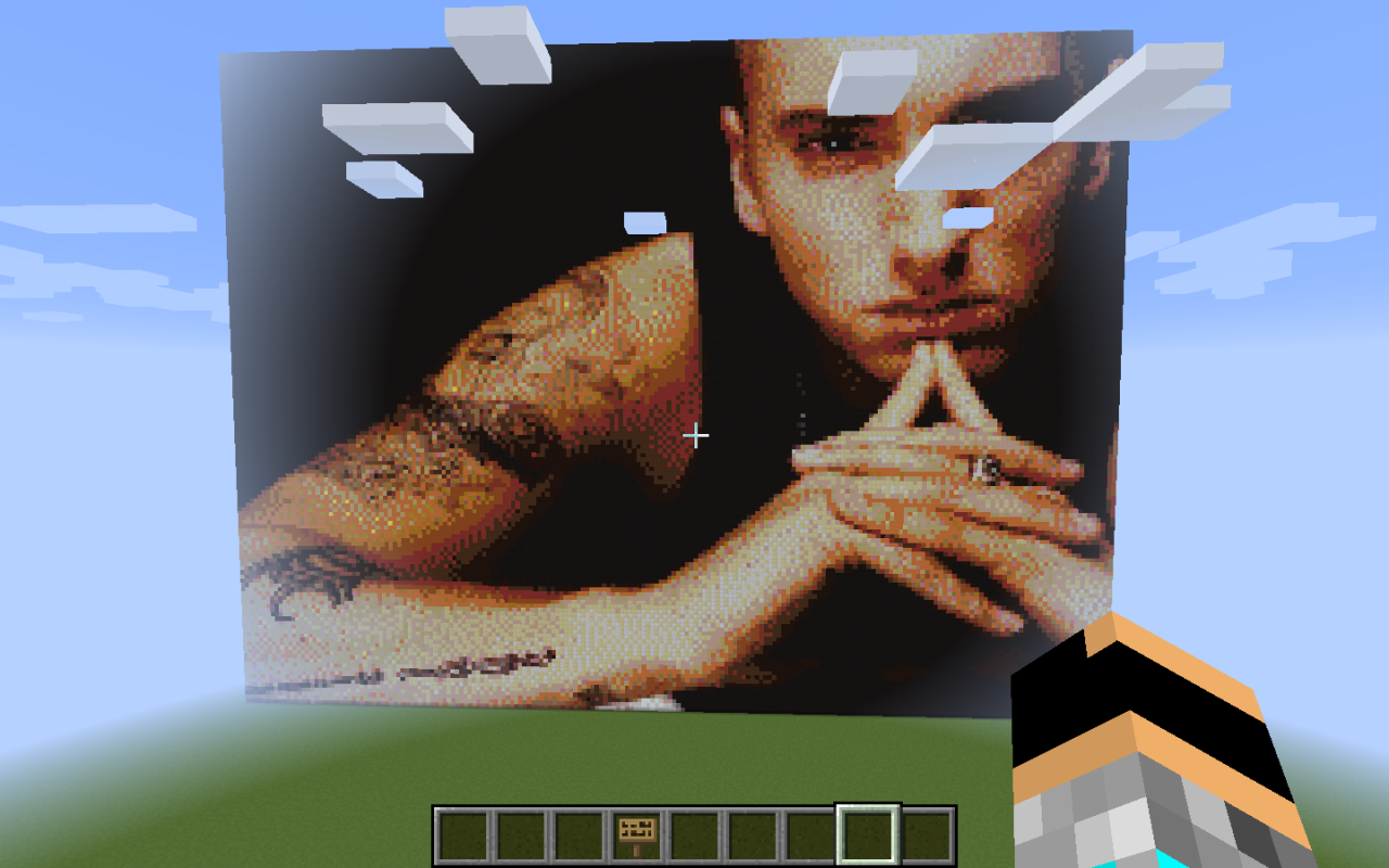 eminem pixel art Minecraft Project