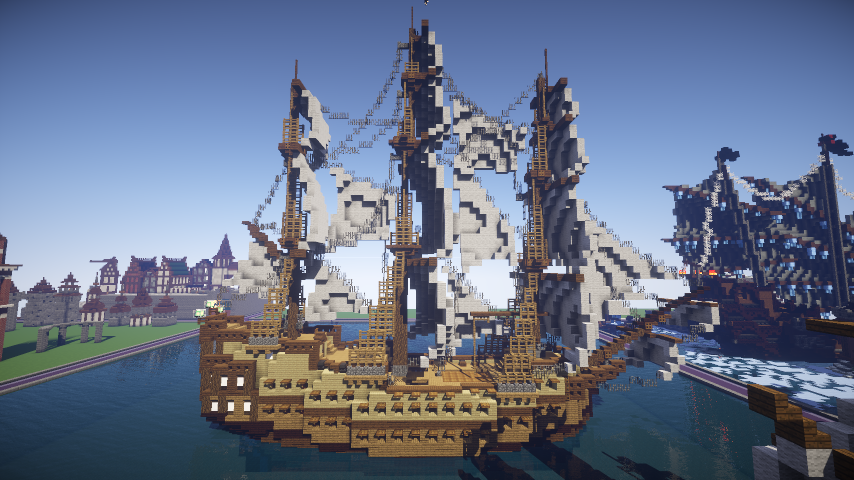 Large Frigate with 92 Guns Minecraft Map