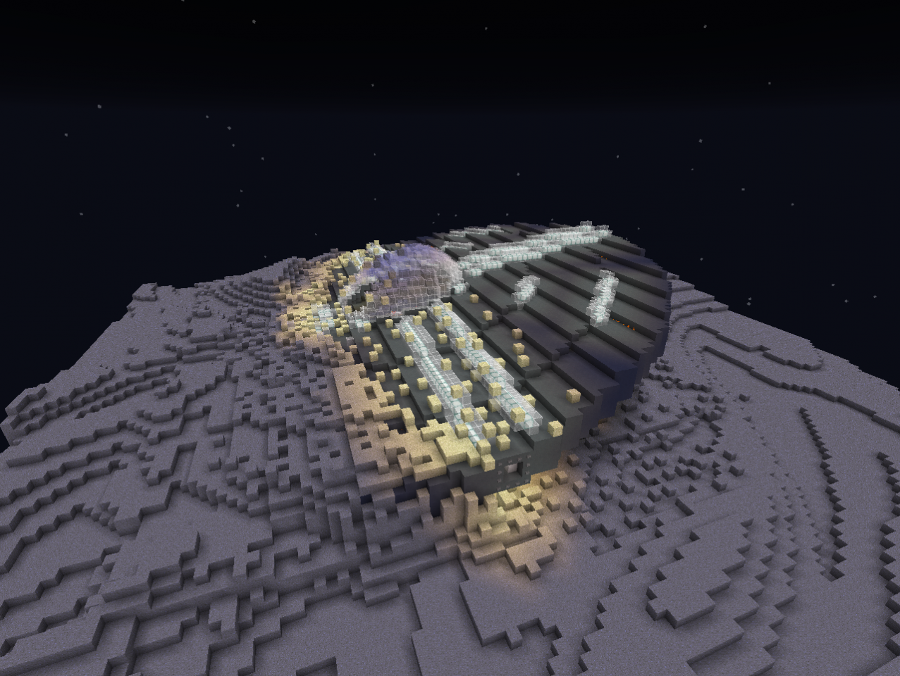 Crashed UFO in the Desert Minecraft Map