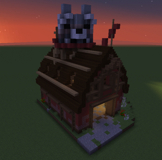 Barn with doghead on it Minecraft Map