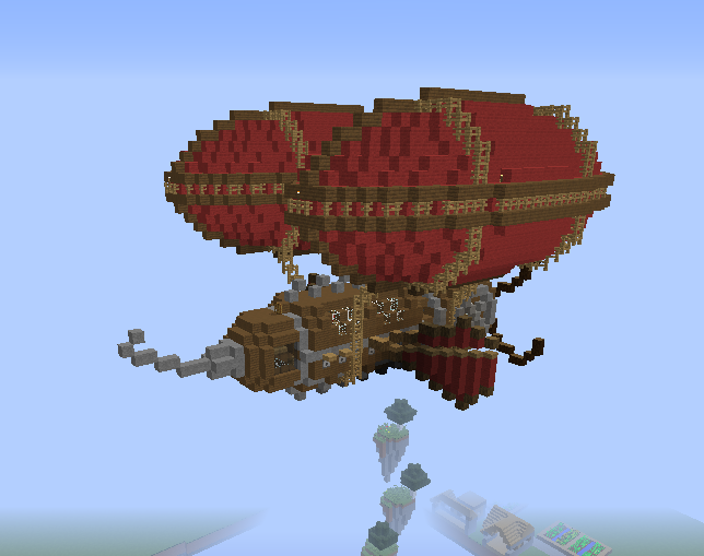 Double Ballooned Red Blimp Minecraft Map