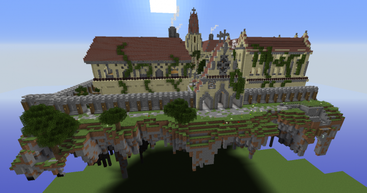 Floating island mansion Minecraft Map