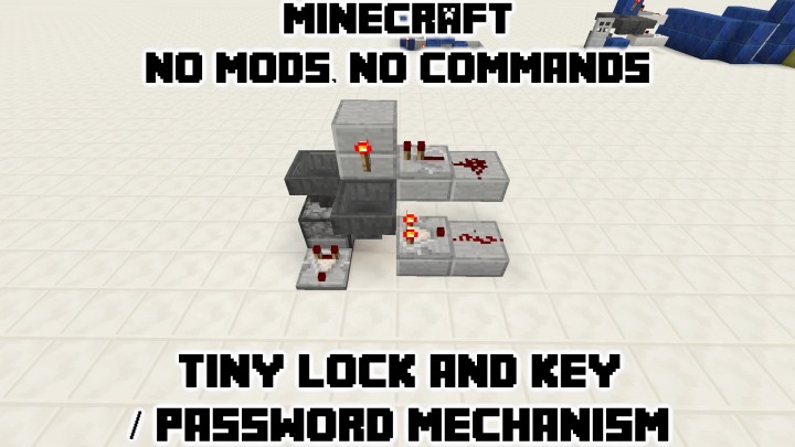 Tiny Lock&Key Mechanism for Doors & Other Redstone! Minecraft Blog