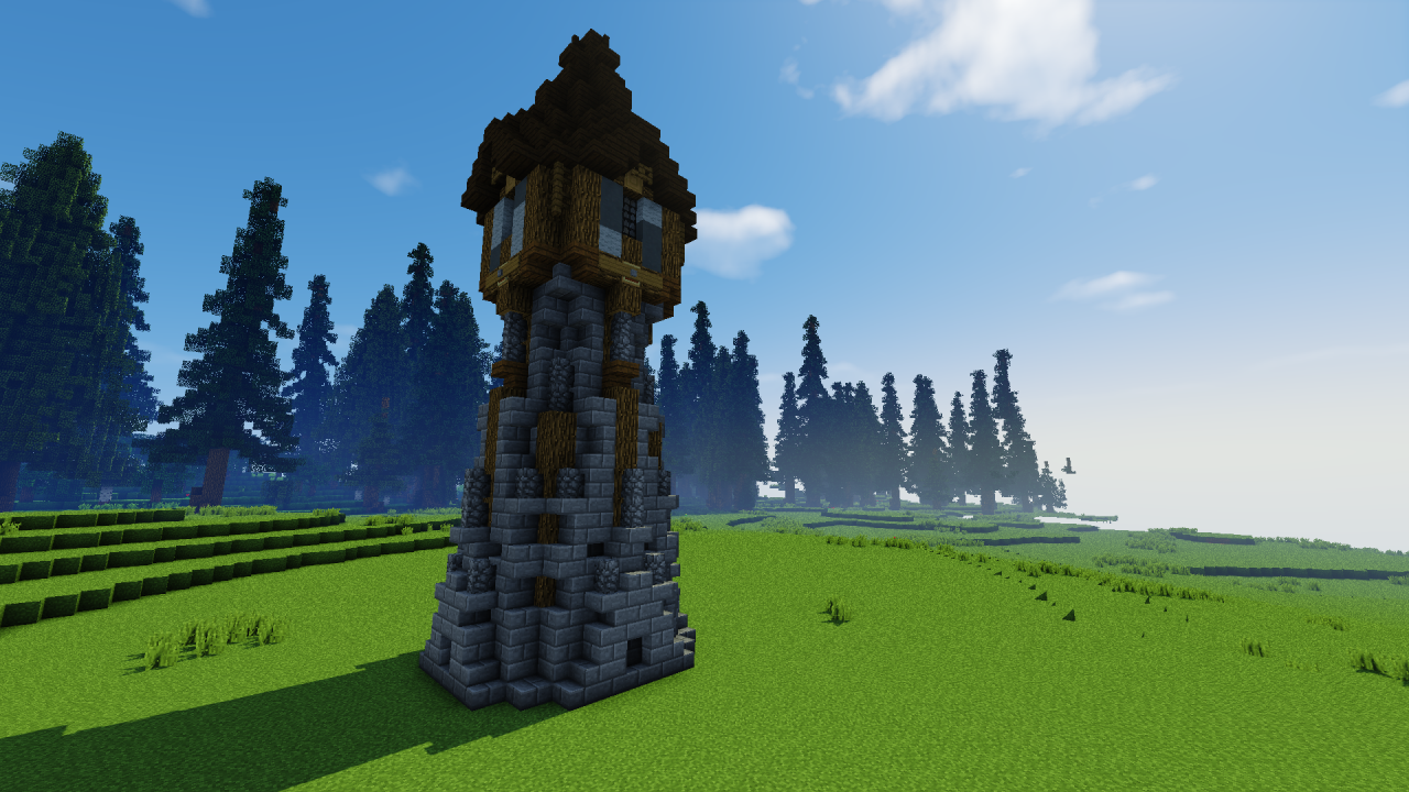 Medieval Watch Tower /w Tutorial Minecraft Map