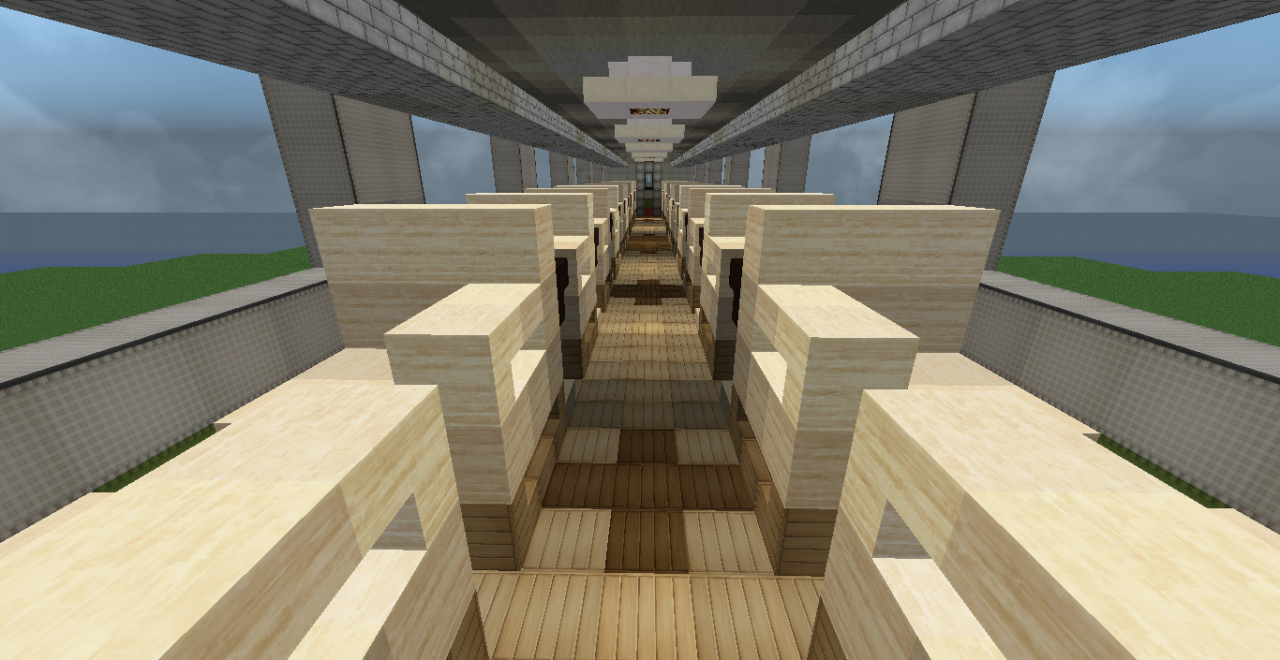 Minecraft diesel locomotive Ritchie Valens class + passenger train Minecraft Map