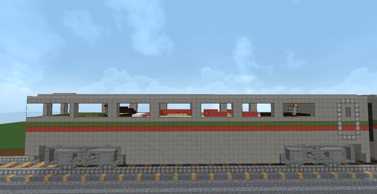 Minecraft diesel locomotive Ritchie Valens class + passenger train ...