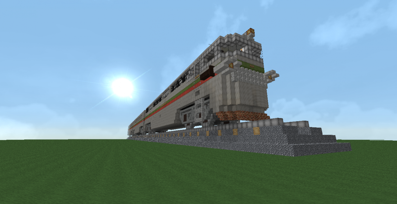 Minecraft diesel locomotive Ritchie Valens class + passenger train ...