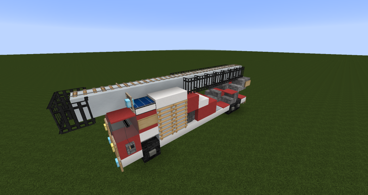 German Firetruck with Ladder / DLK Drehleiter Minecraft Map