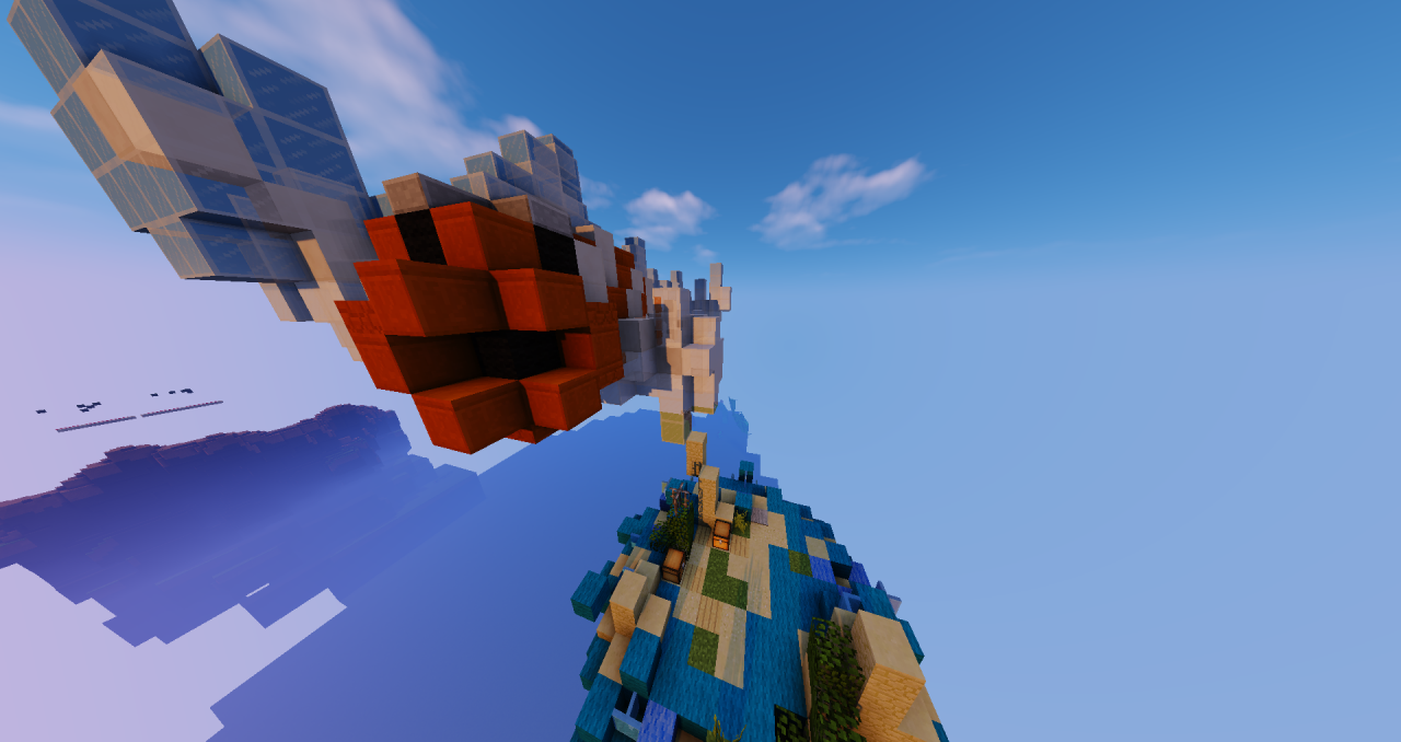 Fish on a Flying Island Fantasy Minecraft Map