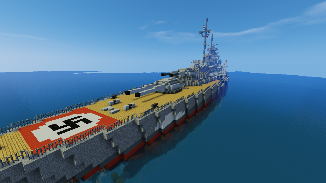 Battleship (DKM) Bismarck [1:1] WW2 Minecraft Map
