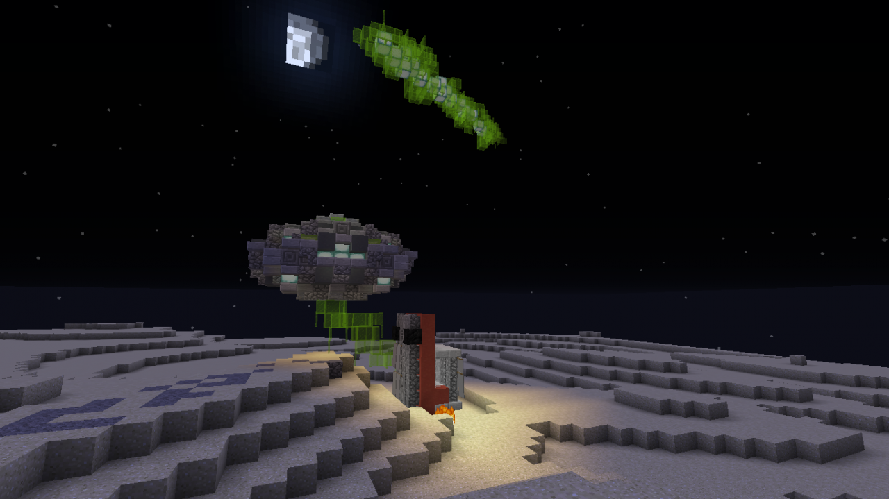 Green Lights, a Crash, and a UFO -- Desert Detour PMC Contest Minecraft Map