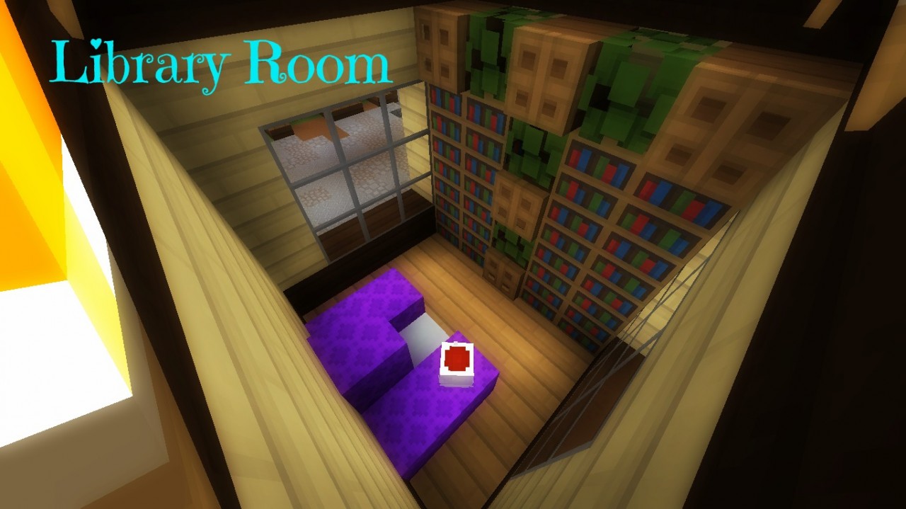 ℙ𝕠𝕣𝕜𝔹𝕦𝕟𝕟 || Library Room (Small Rooms Series) Minecraft Map