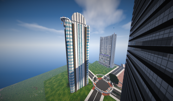 Nishi-Shinjuku skyscraper district Tokyo Minecraft Map