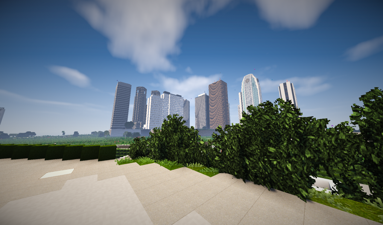 Nishi-Shinjuku skyscraper district Tokyo Minecraft Map