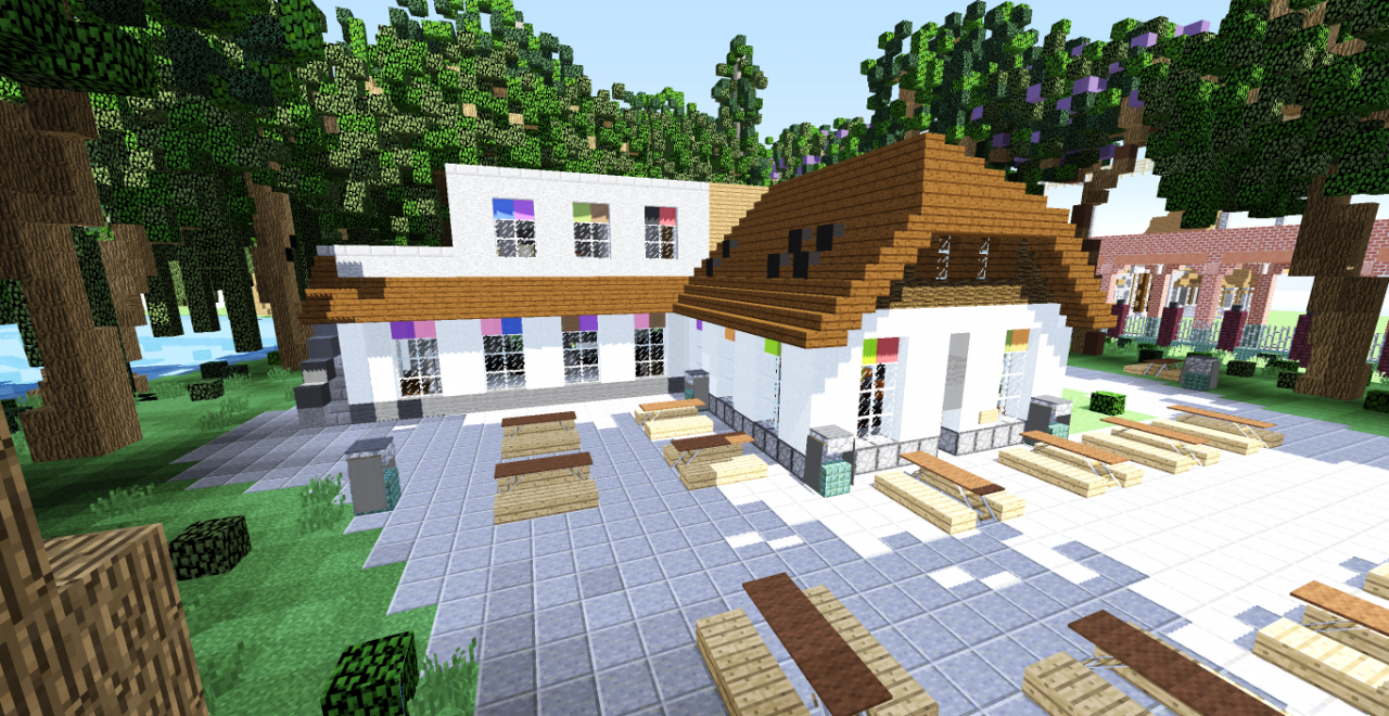Restaurand in a park Minecraft Map