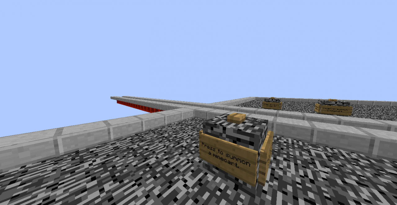 A virtually endless rollercoaster Minecraft Map