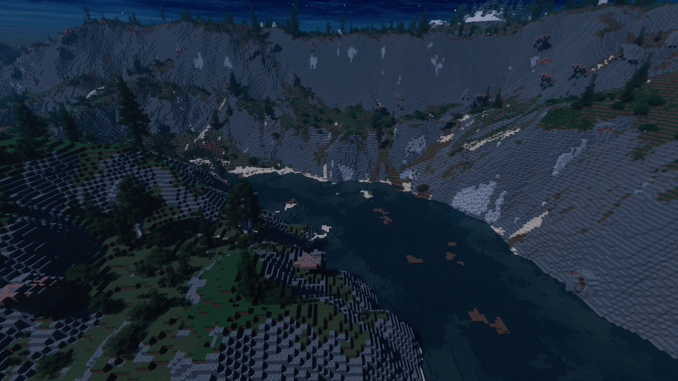 Rocky Shores - 2k x 2k Custom Terrain Minecraft Map