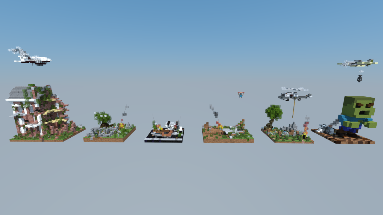 Theme Bundle | Zombie Apocalypse Plots [DOWNLOAD] Minecraft Map