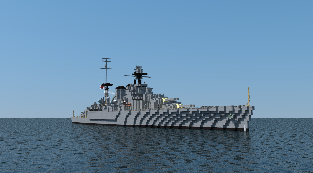 HMS Battleship HOOD Minecraft Map