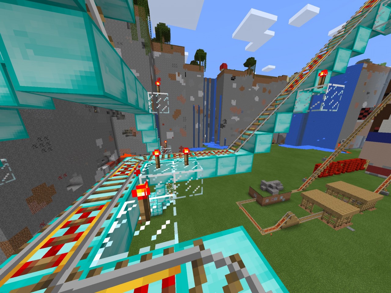 Rush of Terror roller coaster thrill ride! Minecraft Map