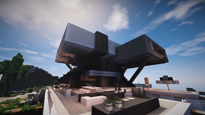 Modern Mountain House 1 Minecraft Map