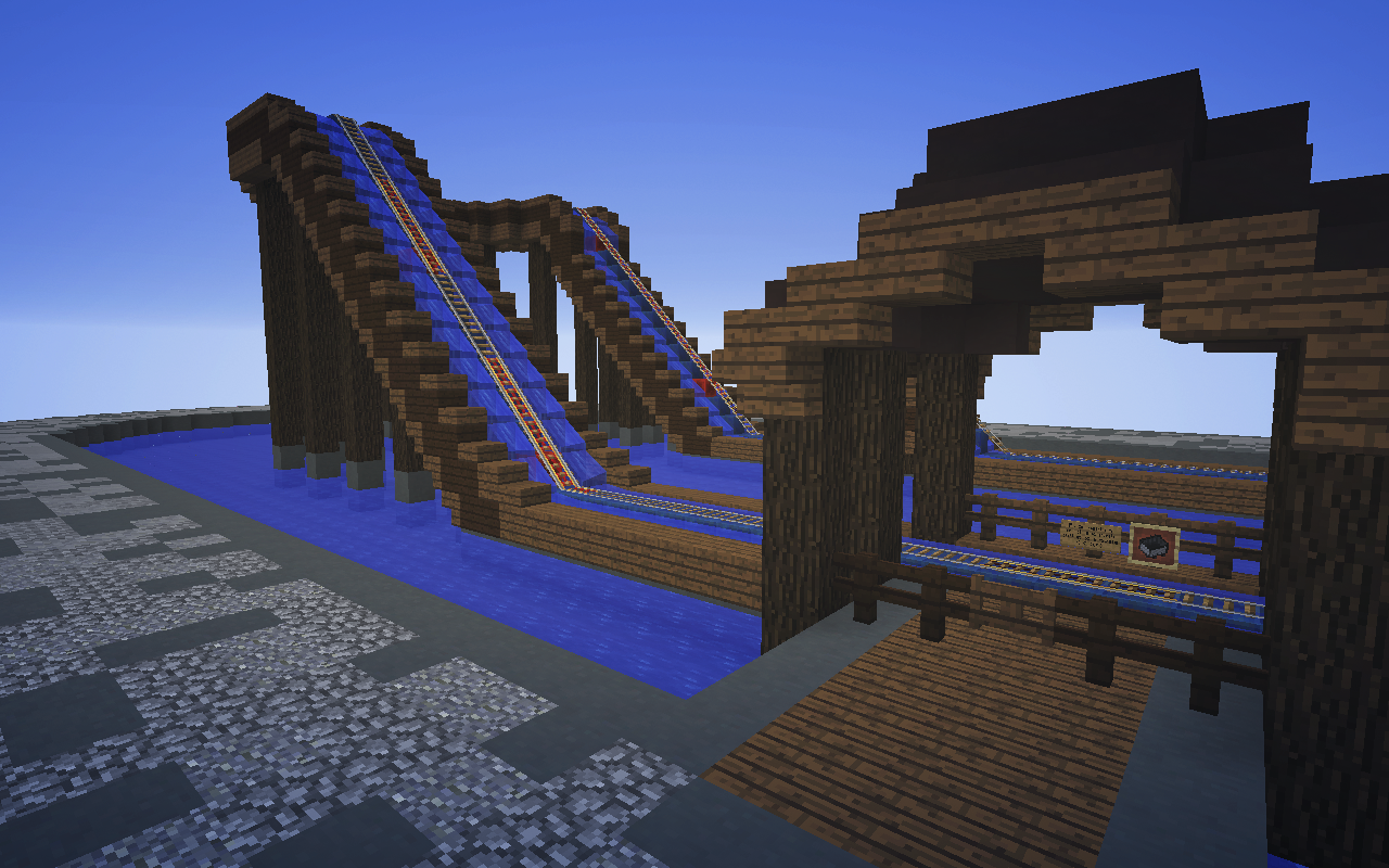 Aquatus- A Small Log Flume Coaster Minecraft Map