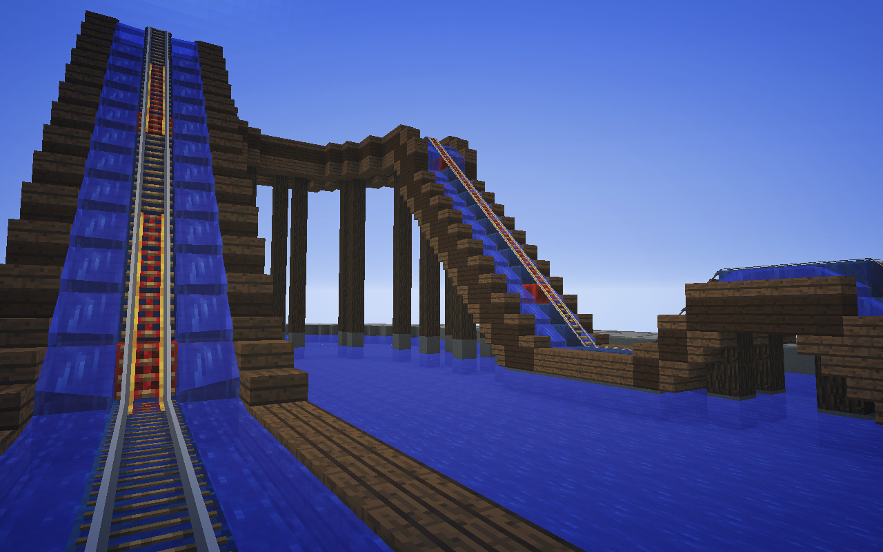 Aquatus- A Small Log Flume Coaster Minecraft Map