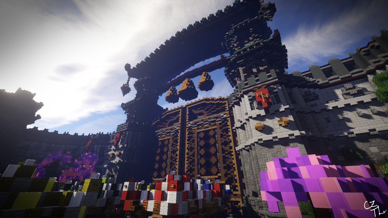 Chinese Temple Lobby Minecraft Map