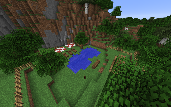 Small Park with lake Minecraft Map