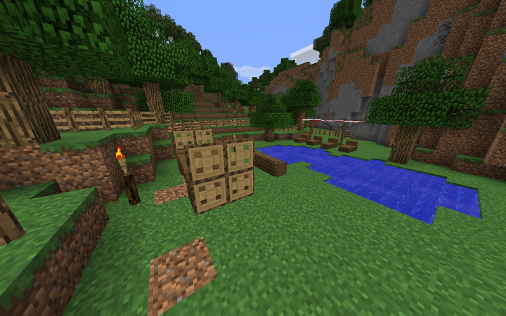 Small Park with lake Minecraft Map