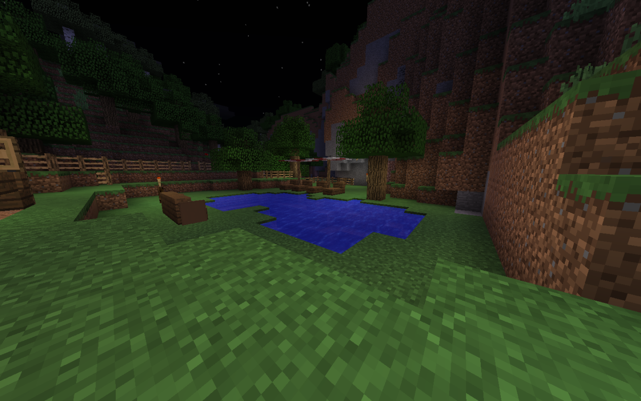 Small Park with lake Minecraft Map