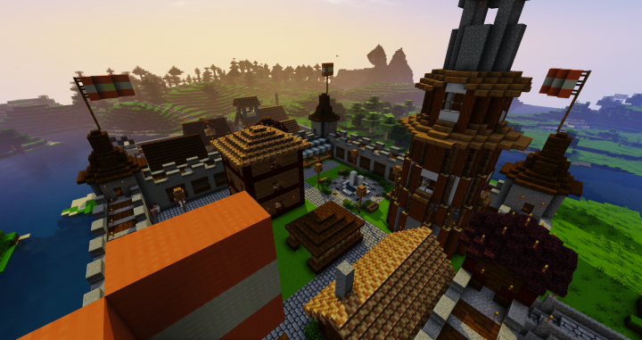 Awesome Castle with village Minecraft Map
