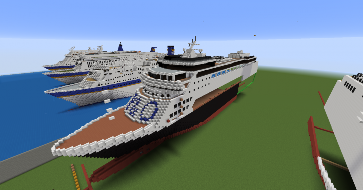 P&O Australia Ex and present day Fleet Minecraft Map