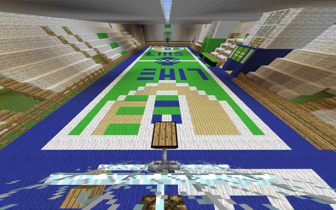 Lime Arena for basketball Minecraft Map