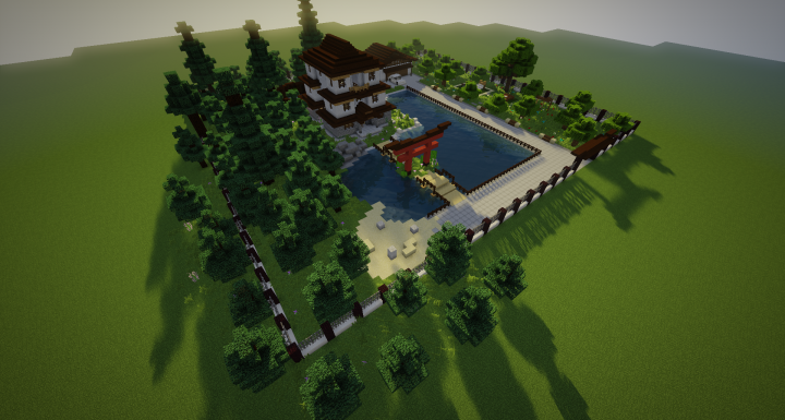 [DS] Japanese Onsen/Inn with zen lake Minecraft Map