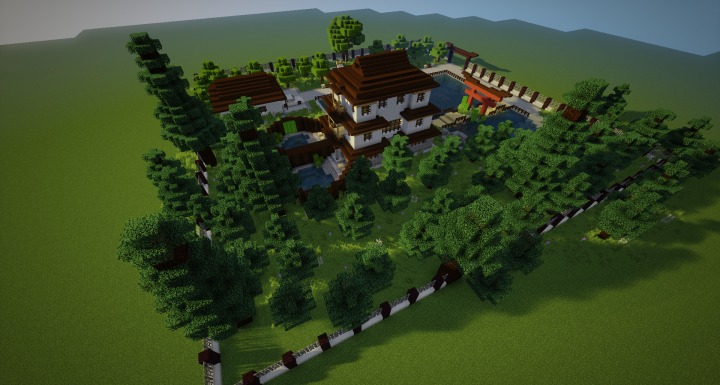 [DS] Japanese Onsen/Inn with zen lake Minecraft Map