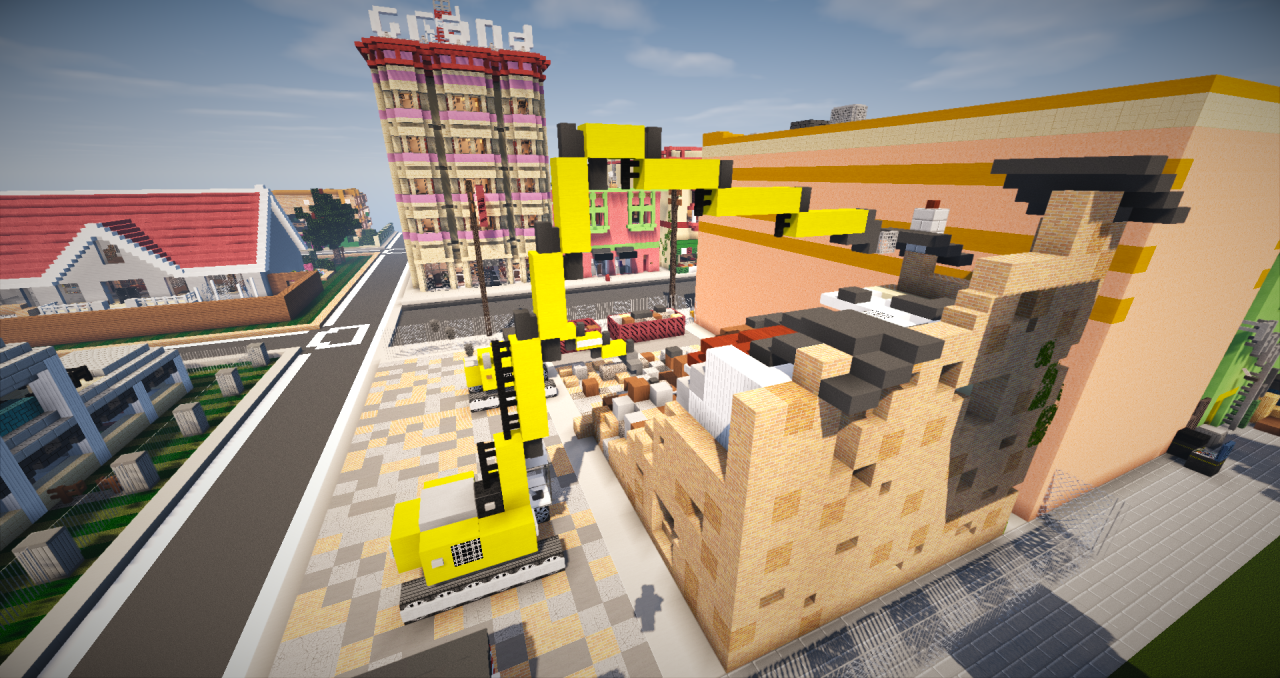 Vehicle - Liebherr Excavator with Demolition Boom Minecraft Map