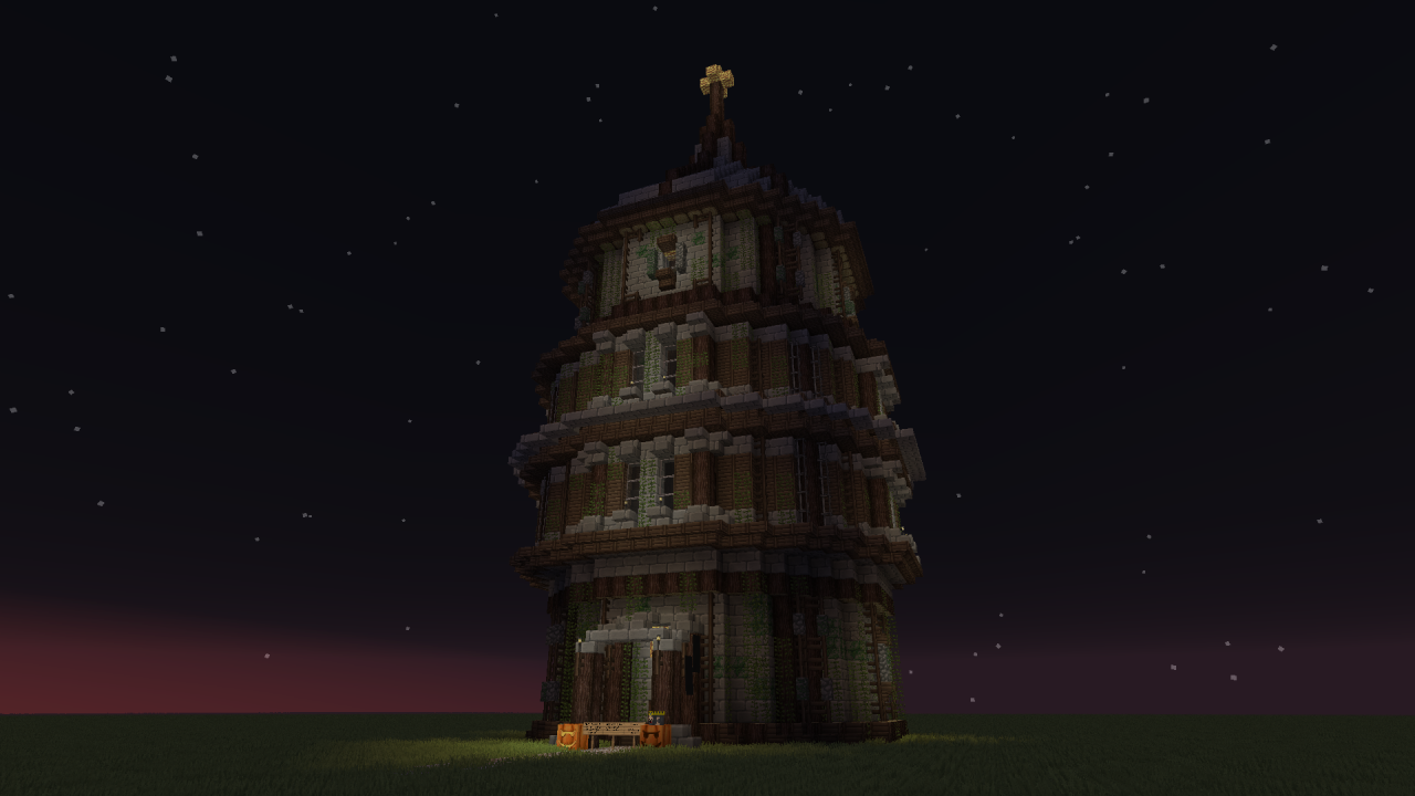 Medieval Mossy Tower (No interior version) Minecraft Map