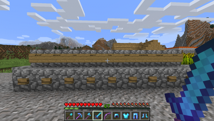 op weapons on 1.9 Minecraft Map