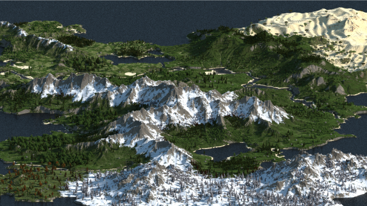 Free Custom Terrain [4K] [World Machine / WorldPainter] Minecraft Map