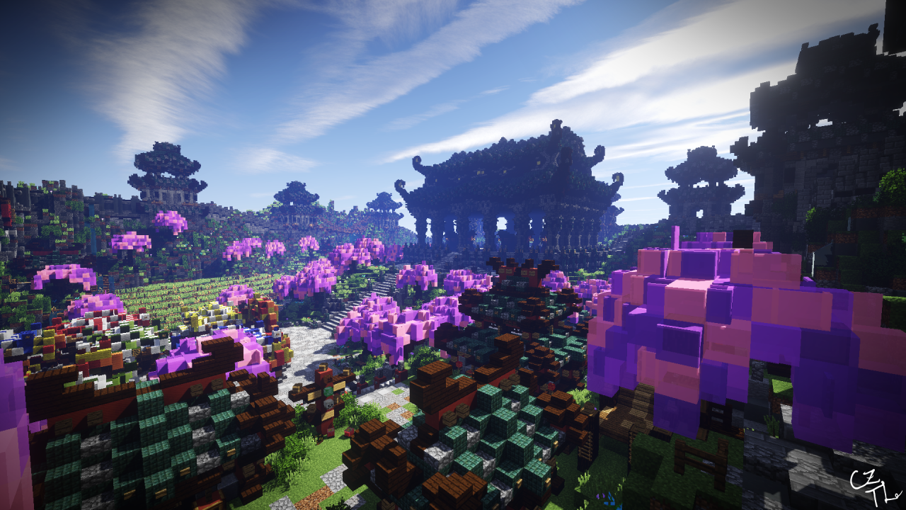 Chinese Temple Lobby Minecraft Map