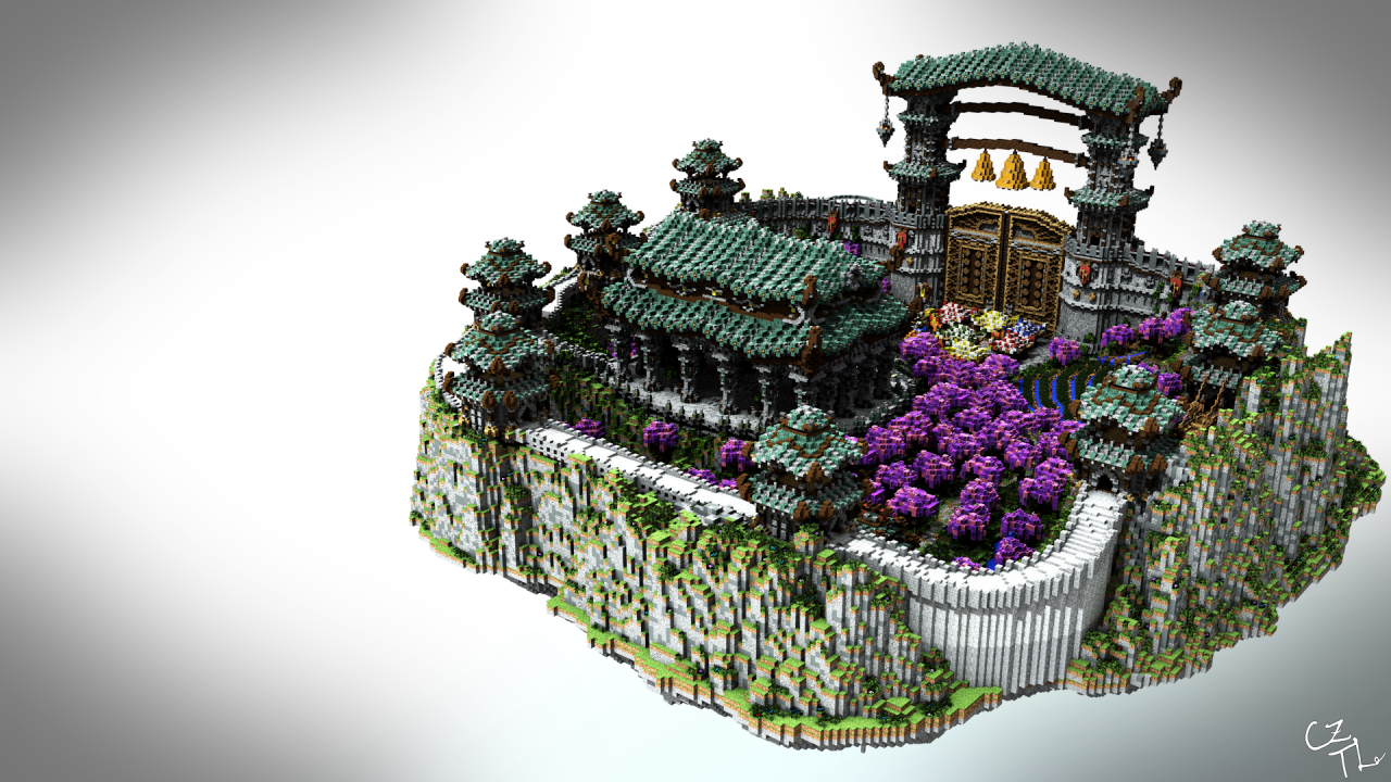 Chinese Temple Lobby Minecraft Map