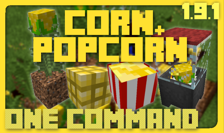 Corn and Popcorn | One Command | 1.10+ Minecraft Map