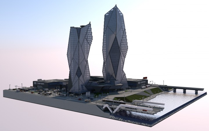 Modern Crystal Towers Minecraft Map