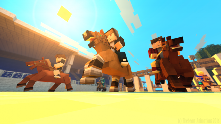 Minecraft's Best Horse Oval Track Racing! Minecraft Map