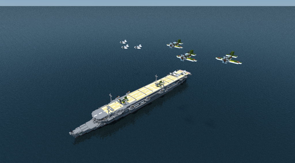Japanese Light Aircraft Carrier Ryujo Minecraft Map
