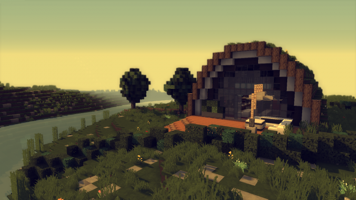 Natural modern house Minecraft Map