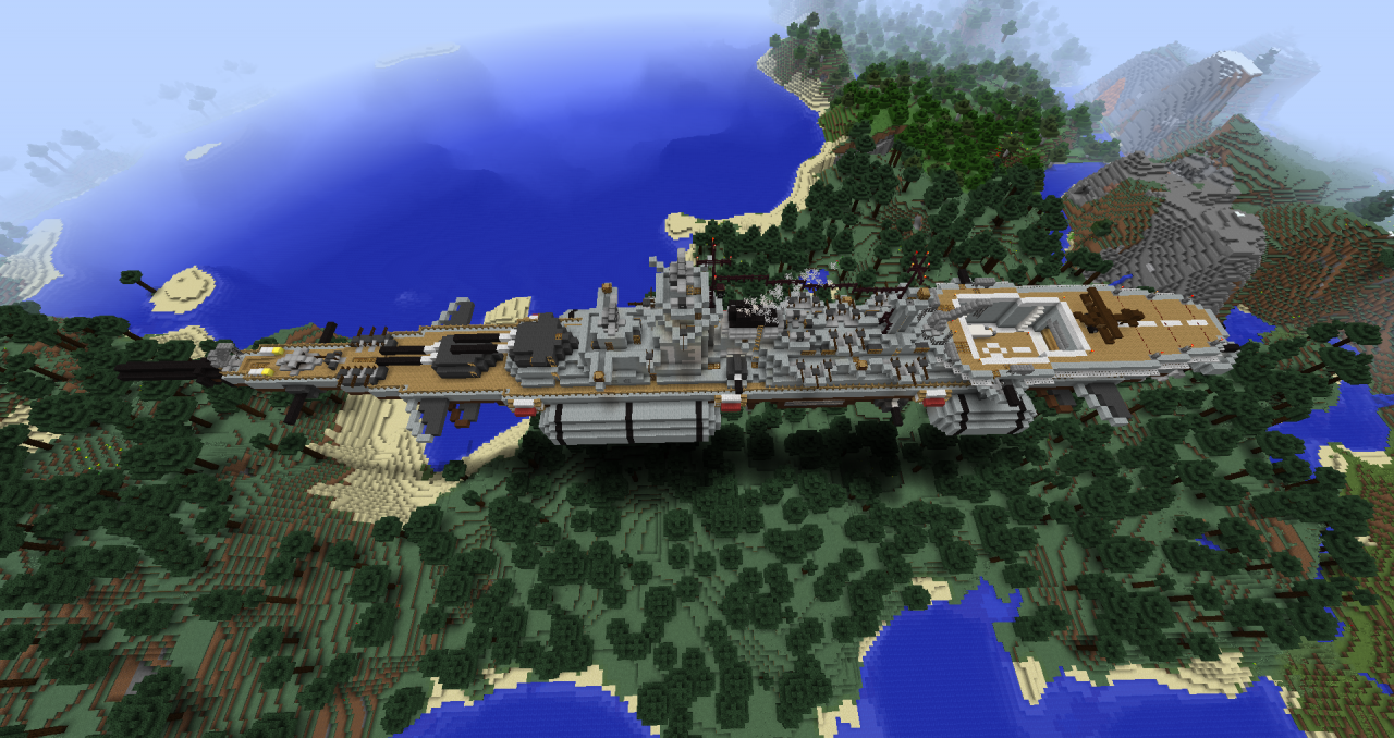 Admiral Hipper-Class Airship Flightdeckcruiser Minecraft Map