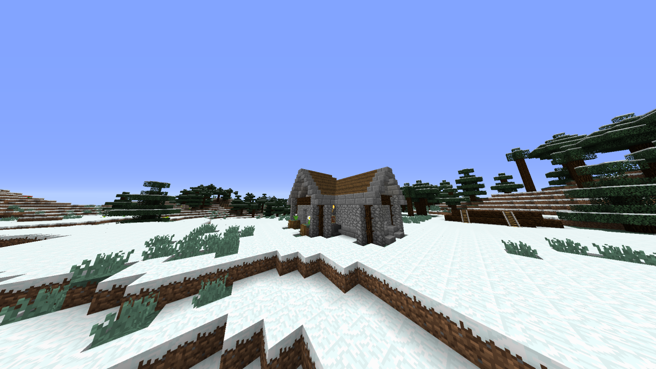 Snow biome survival house Minecraft Map